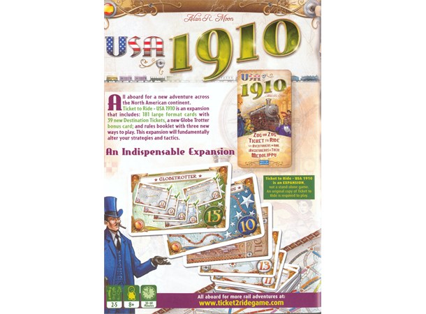 Ticket to Ride USA 1910 Expansion - Gamezone.no