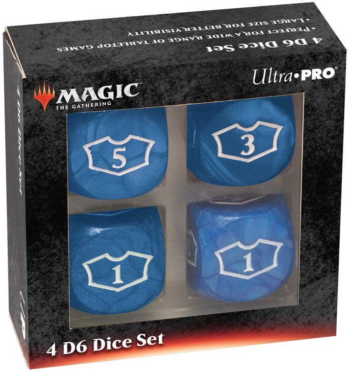Magic Loyalty Dice 4 D6 Dice Set Blue - Gamezone.no