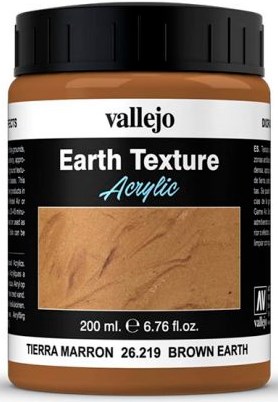 Vallejo Texture Brown Earth 200ml Earth Texture Acrylic - Gamezone.no