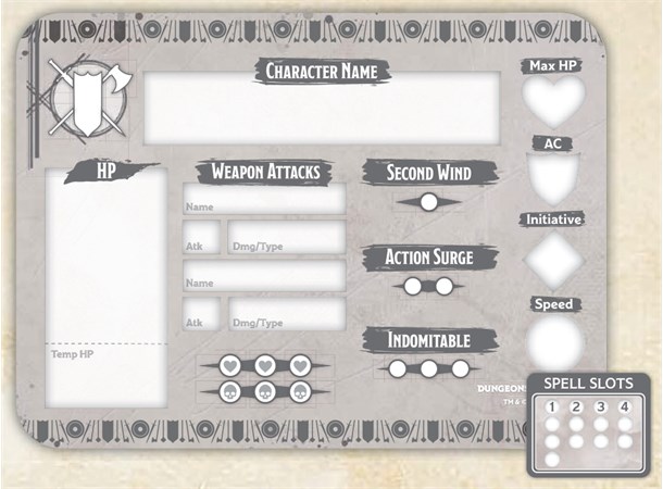 D&D Token Set Fighter Dungeons & Dragons - Gamezone.no