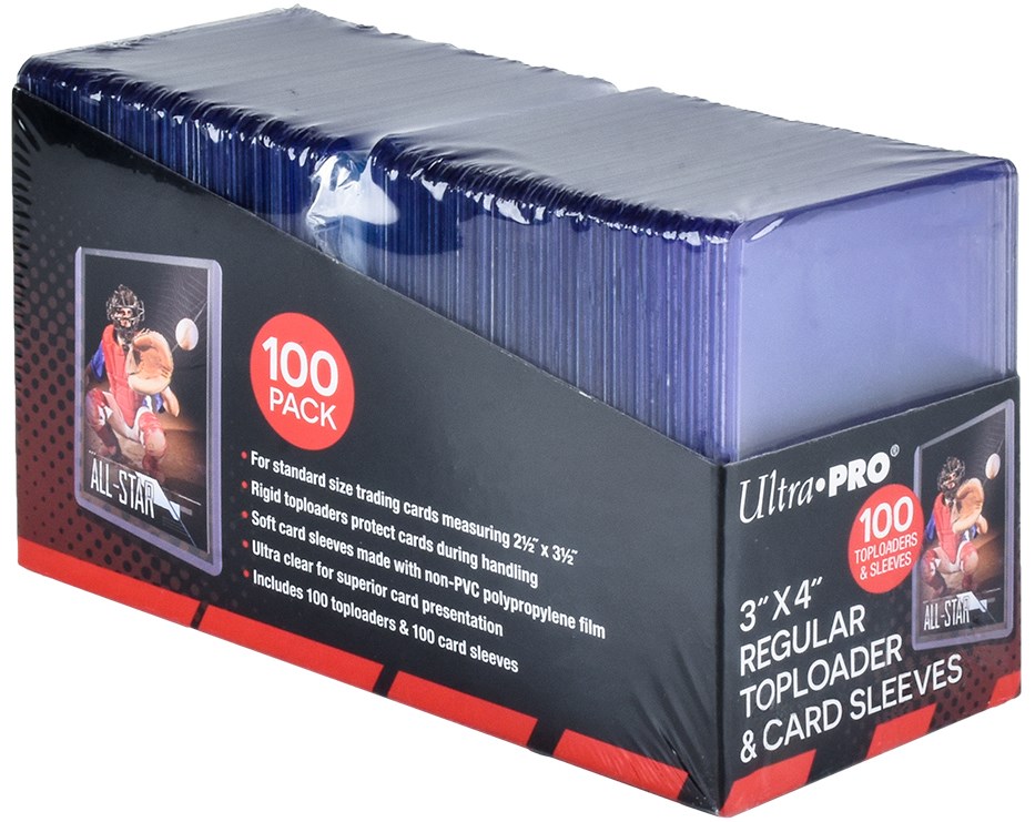 Toploader 35PT - 100 stk 63,5 x 88,9 mm For verdifulle kort - Ultra Pro ...