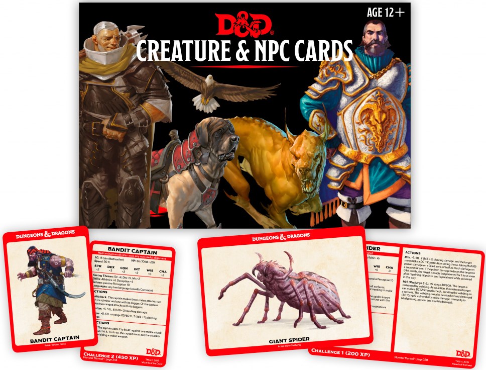D&D Cards Creature & NPCs Dungeons & Dragons - 182 kort - Gamezone.no