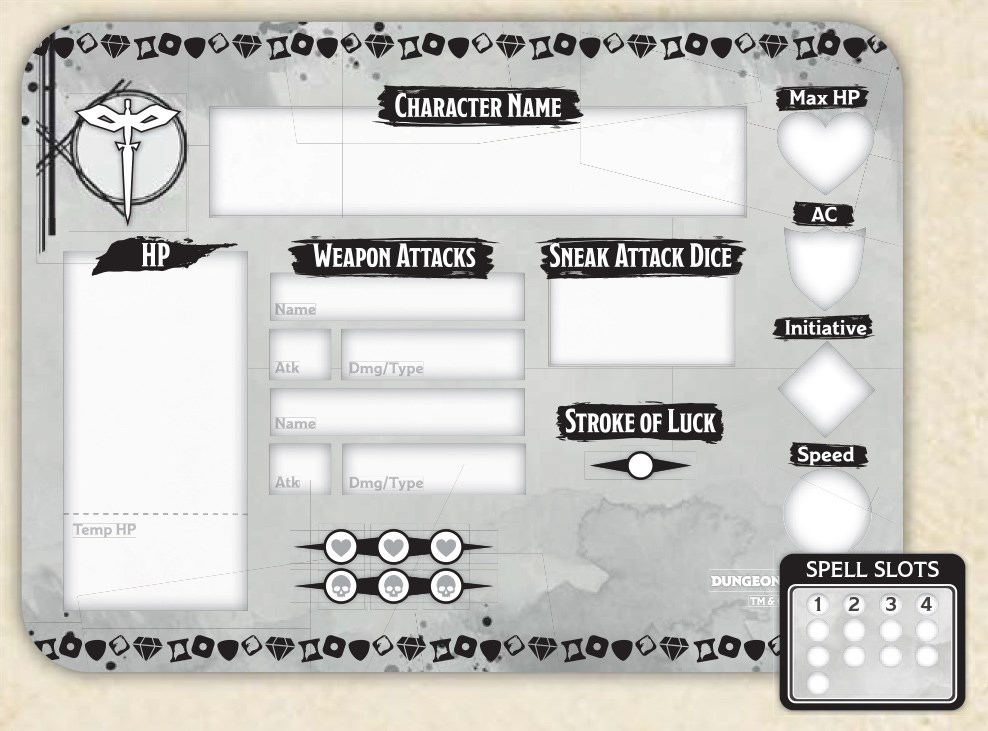 D&D Token Set Rogue Dungeons & Dragons - Gamezone.no