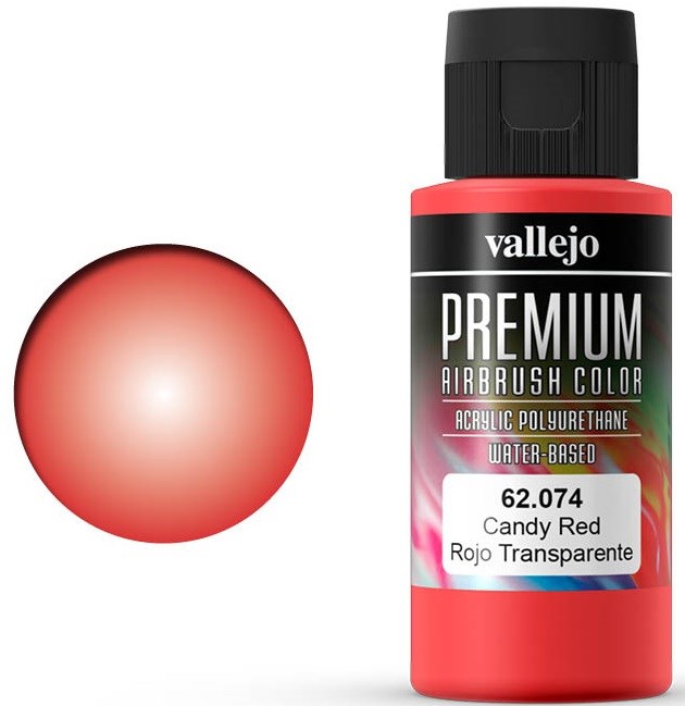 Vallejo Premium Candy Red 60ml Premium Airbrush Color - Candy - Gamezone.no