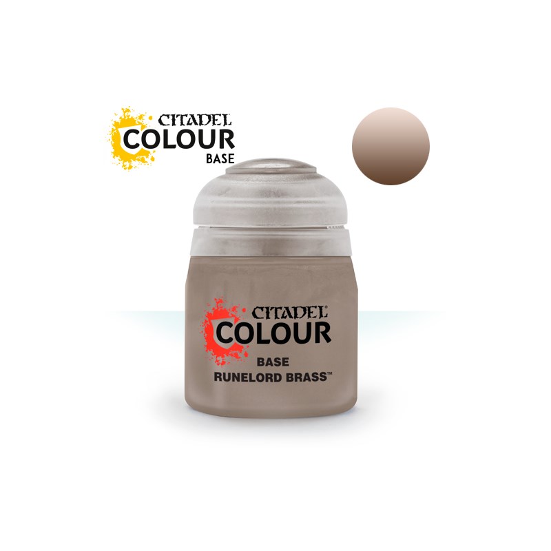 Citadel Paint Base Runelord Brass 12ml - Gamezone.no