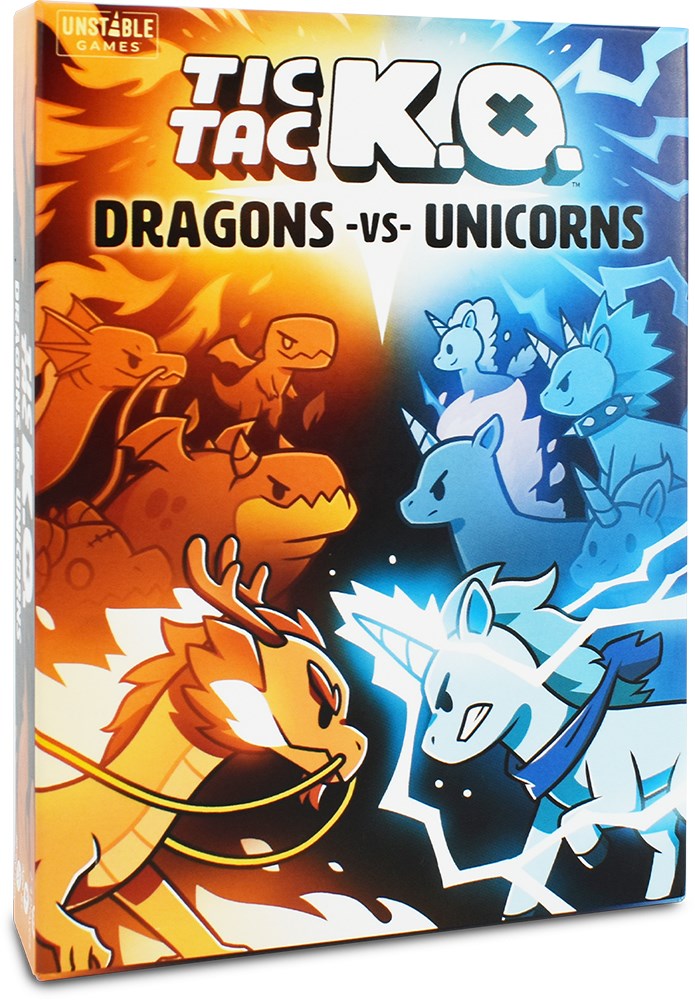 Tic Tac KO Brettspill Dragons vs. Unicorns - Gamezone.no