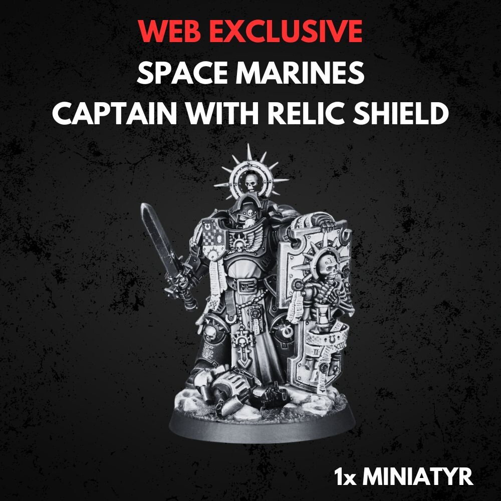 Space Marines Captain with Storm Shield Warhammer 40K - Gamezone.no