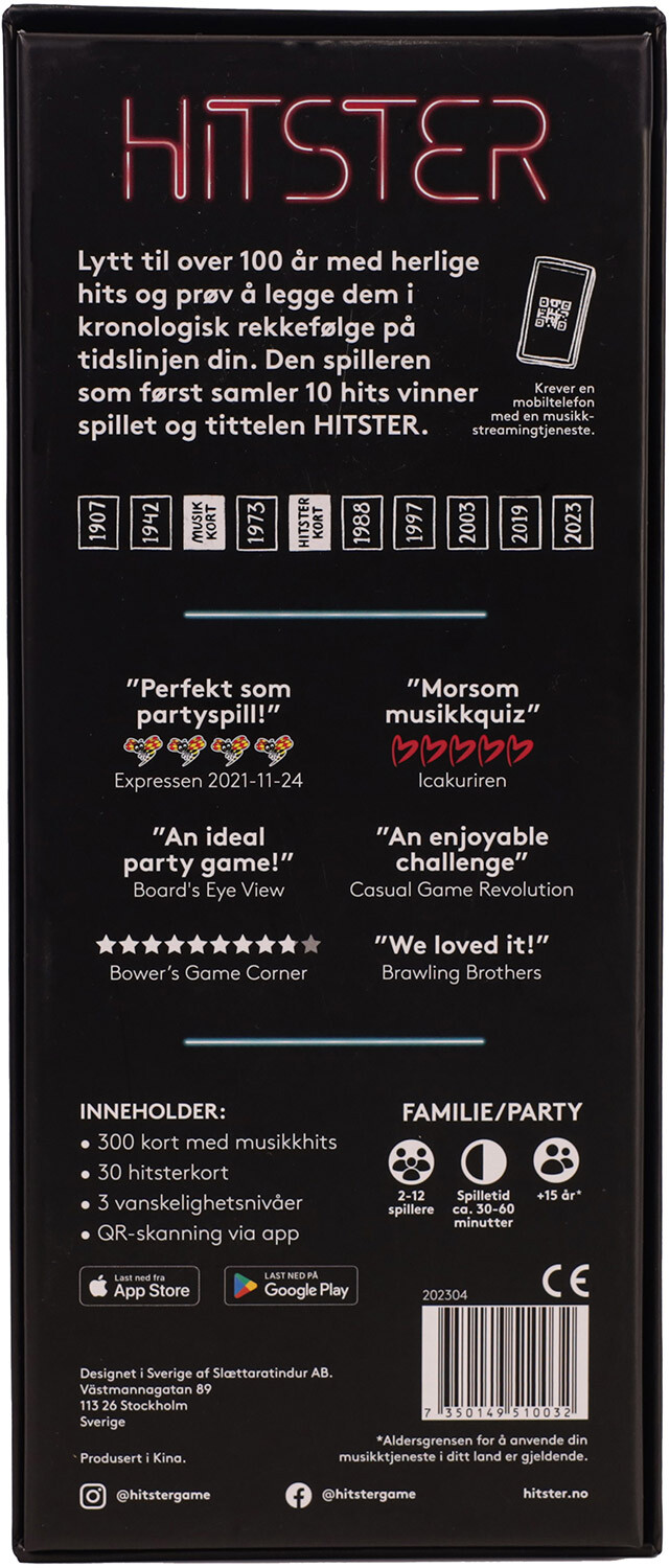 Hitster Partyspill Norsk utgave - Gamezone.no
