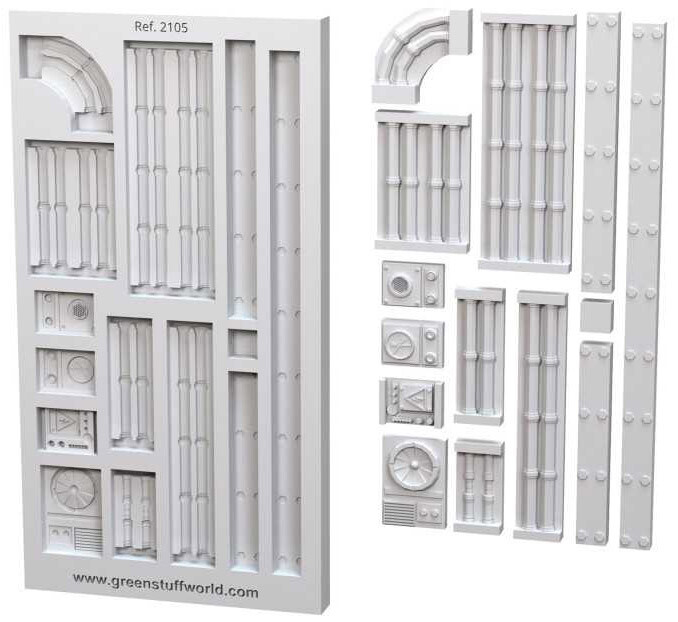 Silicone Molds Pipe Circuits Green Stuff World - Factory Set - Gamezone.no