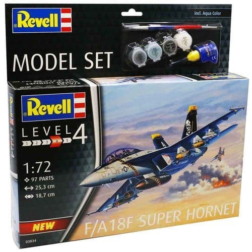 F/A-18F Super Hornet Model Starter Set Revell 1:72 Byggesett - Gamezone.no