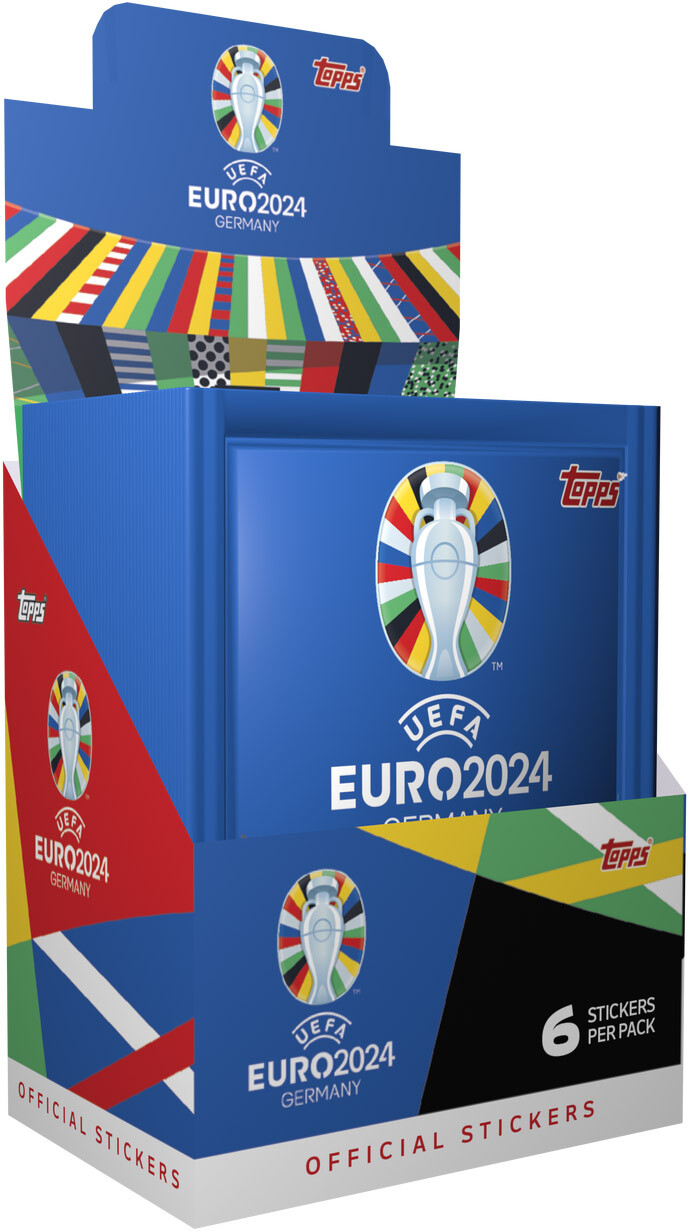 UEFA Euro 2024 STICKERS Booster Box Topps Sticker Display Klistremerker ...