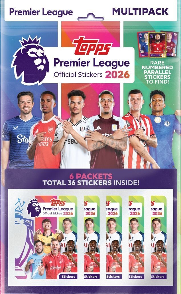 Premier League 2026 Sticker Multipack Topps Official Stickers - Gamezone.no